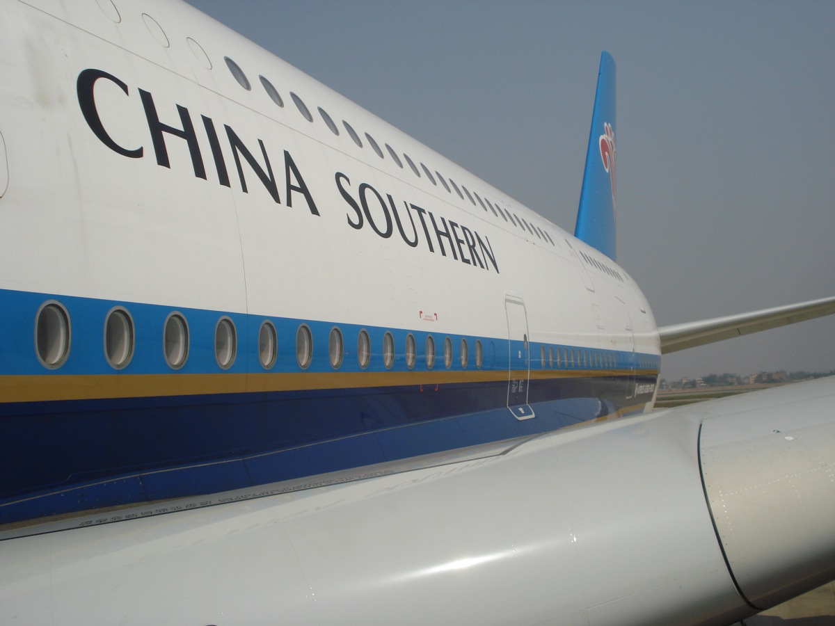 Guangzhou-Shanghai on a China Southern Airlines Airbus A380